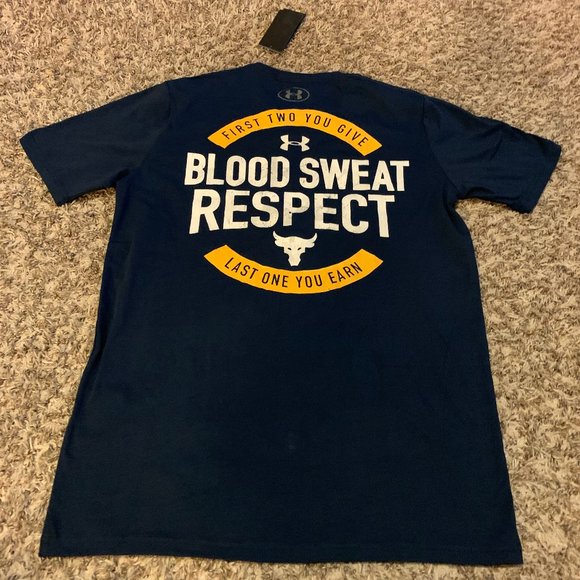 Under Armour | Shirts | Under Armour Project Rock Blood Sweat Respect ...